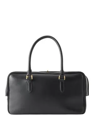 Balenciaga Le 7 Leather Bowling Shoulder Bag - Black