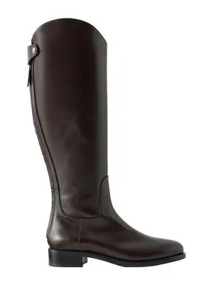 AeydĒ Hector Leather Knee Boots - Brown
