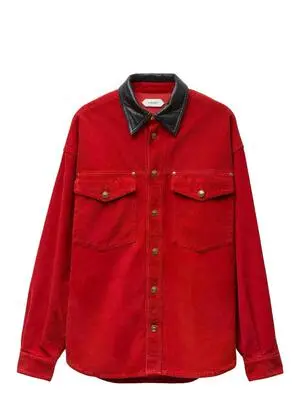 Versace Corduroy Velvet Blouson - Red