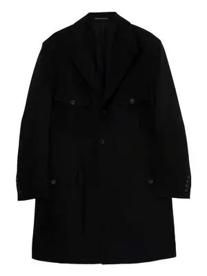 Yohji Yamamoto Multi-pocket Single-breasted Long Jacket - Black