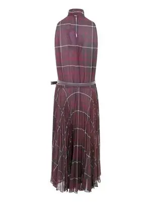 Max Mara Pleated Midi Dress - Red