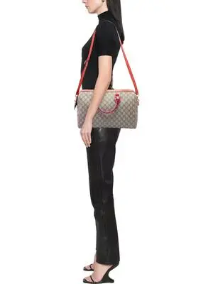 Gucci Medium Gg Supreme Satchel - Neutrals