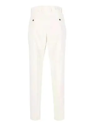 Eleventy Pleated Tapered-leg Trousers - Neutrals