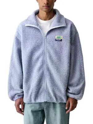 American Vintage Logo-patch Zip-up Sweatshirt - Blue