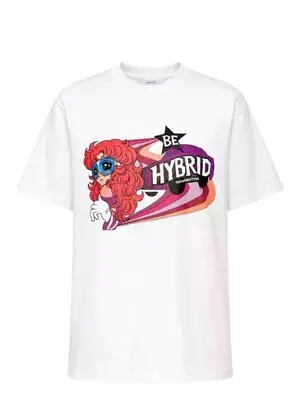 PUSHBUTTON Be Hybrid Graphic-print T-shirt - White