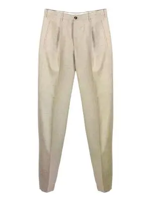 Incotex Mélange-effect Slim-fit Trousers - Neutrals