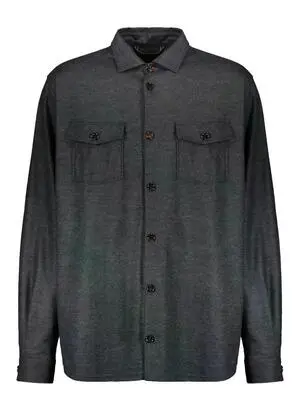 MOORER Meyer Button-up Shirt Jacket - Grey