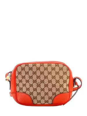 Gucci Bree Disco Gg Canvas With Leather Mini Crossbody Bag - Orange