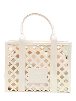MARC ELLIS Marc Ellis Lattice-Detail Shoulder Bag Neutrals