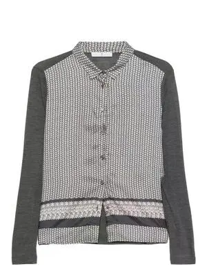 WHYCI MILANO WHYCI MILANO Geometric-Print Panelled Shirt