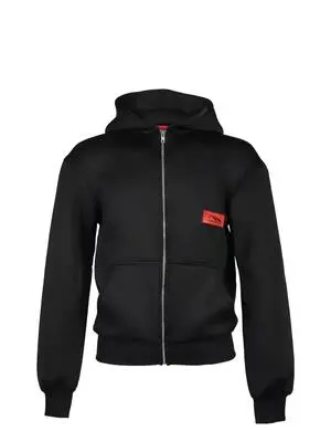 LA MASKARADE Logo-patch Zip-up Hoodie - Black