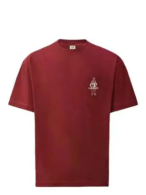 C.P. COMPANY 30/1 Jersey Short-sleeve Comfort-logo T-shirt - Red
