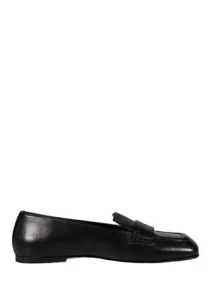 NODALETO Bulla Cara Leather Loafers - Black