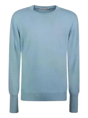 BALLANTYNE Fine-knit Cashmere Sweater Blue