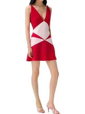 Versace Envers-satin Mini Dress - Red