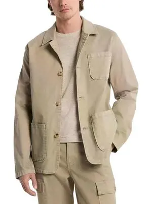 Michael Kors Chore Jacket In Stretch Cotton Twill - Neutrals