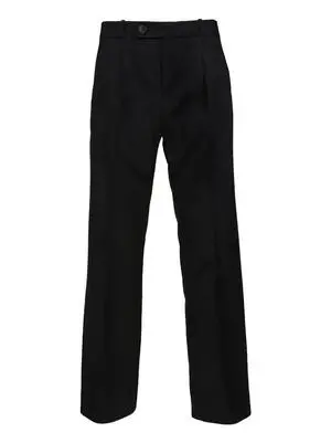 ERNEST W. BAKER Pleated Straight-fit Trousers - Black