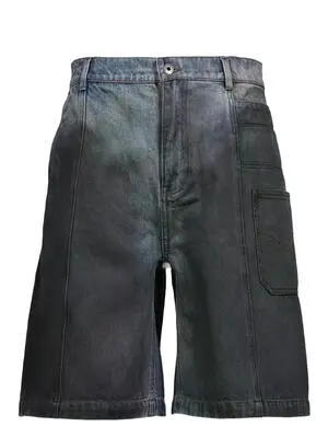 FENG CHEN WANG Gradient-effect Denim Shorts - Blue