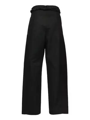 HYEIN SEO Macramé-belt Wide-leg Trousers - Black