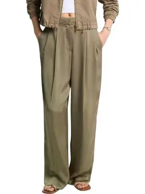 Michael Kors Satin Wide-leg Trousers - Neutrals