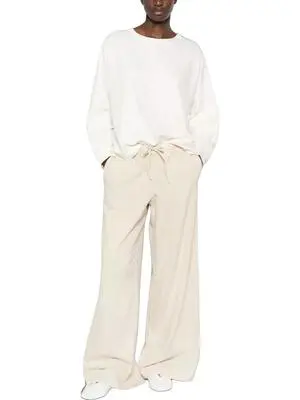 MAISON123 Long-sleeve Drop-shoulder Top - Neutrals