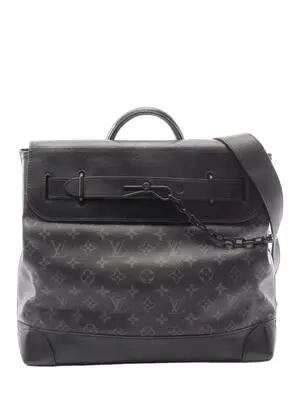 LOUIS VUITTON Steamer Monogram Eclipse Tote Bag - Black