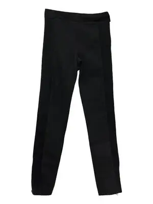 Burberry Straight-leg Zip-detail Trousers - Black