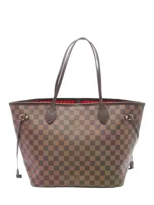 LOUIS VUITTON Neverfull Damier Ebene Tote Bag - Brown