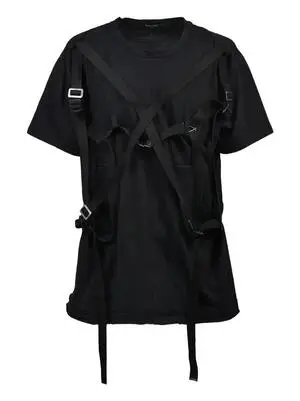 D HYGEN Harness-detail T-shirt - Black