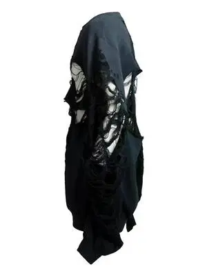 JUN/NAKAYAMA Distressed Cross-motif Sweater - Black