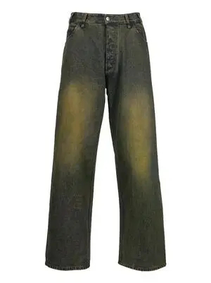 SONG FOR THE MUTE Faded Baggy Jeans - Brown