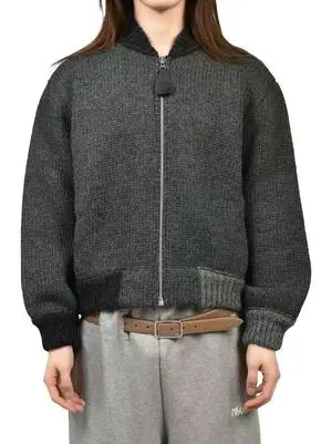 MAGLIANO Knitted Bomber Jacket - Grey