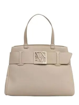 Armani Exchange Logo-plaque Tote Bag - Neutrals
