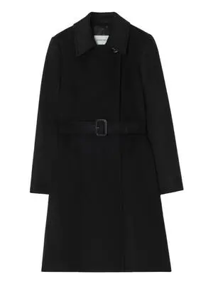 Burberry Wool Cashmere Tailored Coat - Black