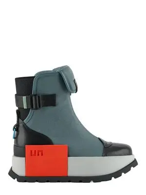 United Nude Roko Ker Basalt Mix Wedge Platform Bootie - Blue/orange