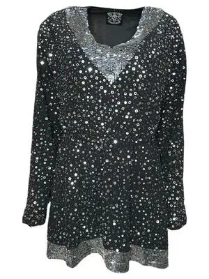 ANY OLD IRON High Glam Square Dress - Black/silver