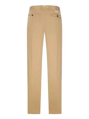PT TORINO Cotton Straight-leg Trousers - Neutrals