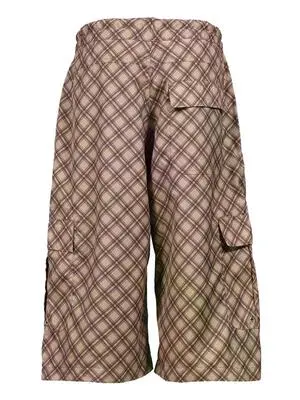 RASSVET Tartan Cargo Trousers - Brown