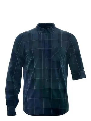 REDELK Check-print Long-sleeve Shirt - Blue