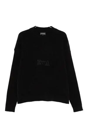 Emporio Armani Cotton Crewneck Sweater - Black