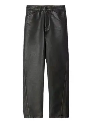 LEMAIRE Twisted Five-pocket Coated Denim Trousers - Black