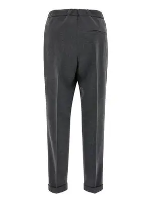 Alberto Biani Turn-up-hem Cropped Trousers - Grey