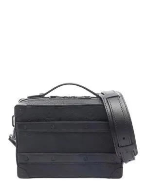 LOUIS VUITTON Monogram Taurillon Handle Soft Trunk Satchel - Black
