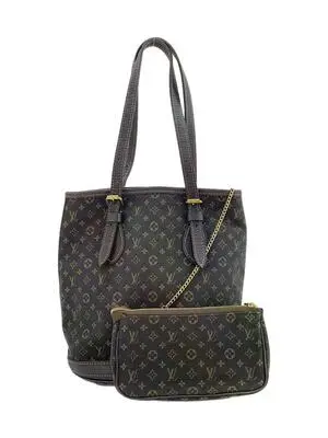 LOUIS VUITTON 2008 Monogram Mini Lin Bucket Tote Bag - Brown