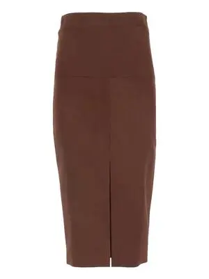 Federica Tosi High-waisted Midi Skirt - Brown