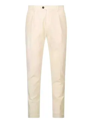 MASON'S Osaka 1 Pince Pleated Trousers - White