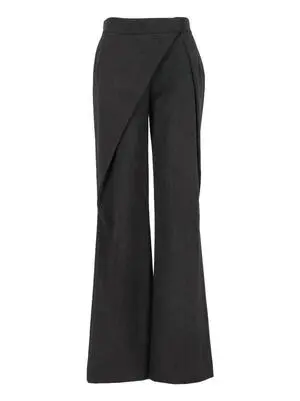 Federica Tosi Wrap-front Wide-leg Trousers - Grey