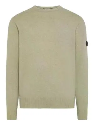 Peuterey Logo-patch Crew-neck Sweater - Green