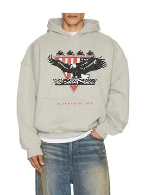 Rhude Stage Racing Hoodie In . Also - Grey