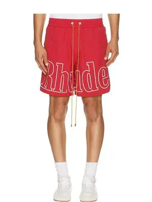 Rhude Logo Track Short - Red